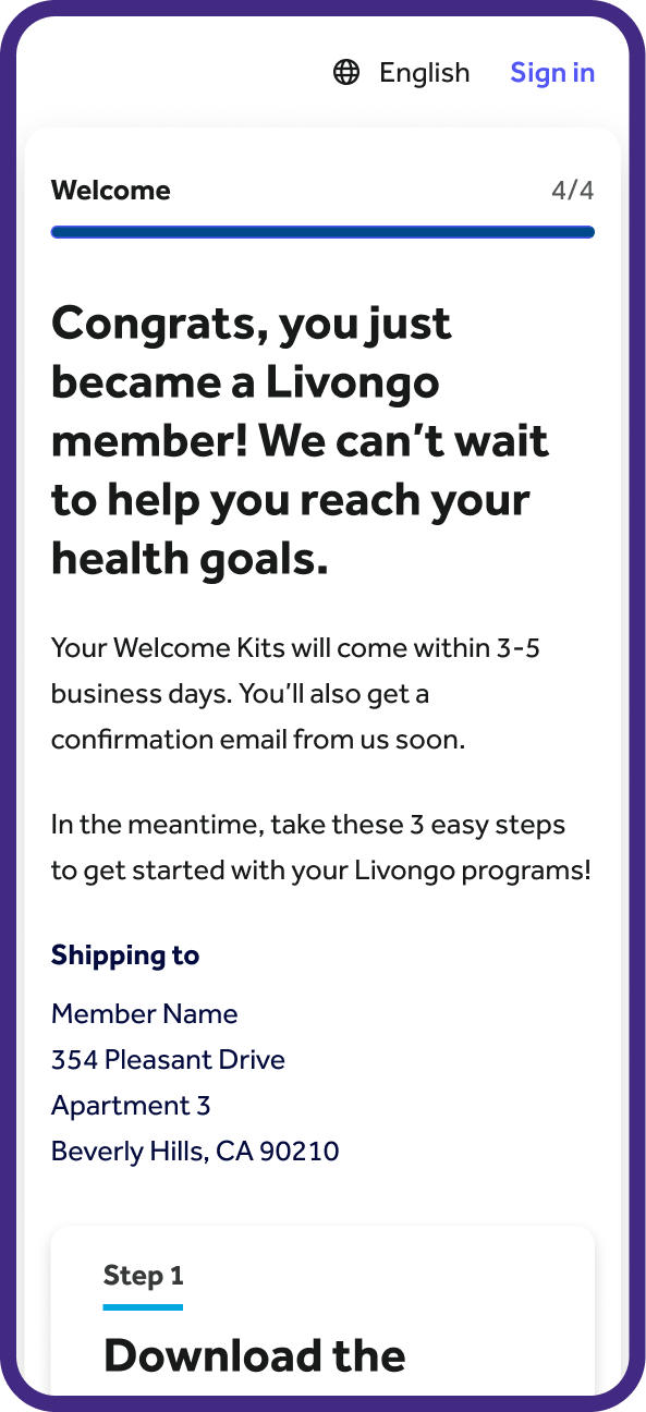 Online Weight Management Program | Livongo by Teladoc Health